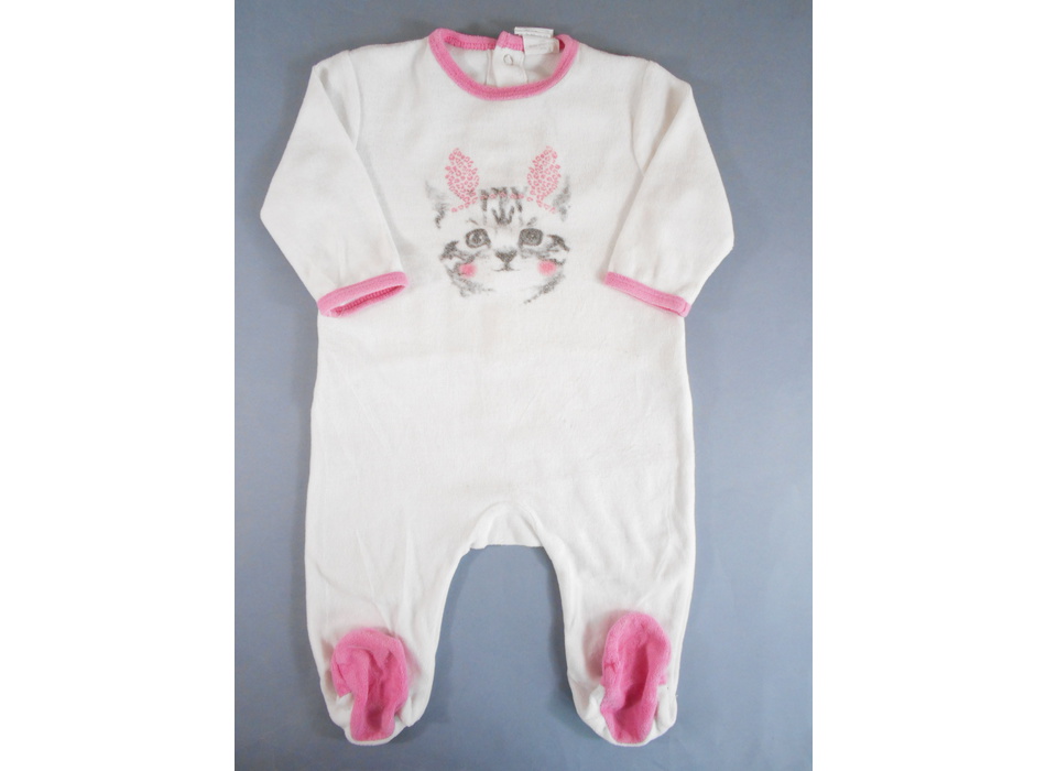 Pyjama velours blanc chat - Kiabi - Pyjamas | Mon Petit Doudou