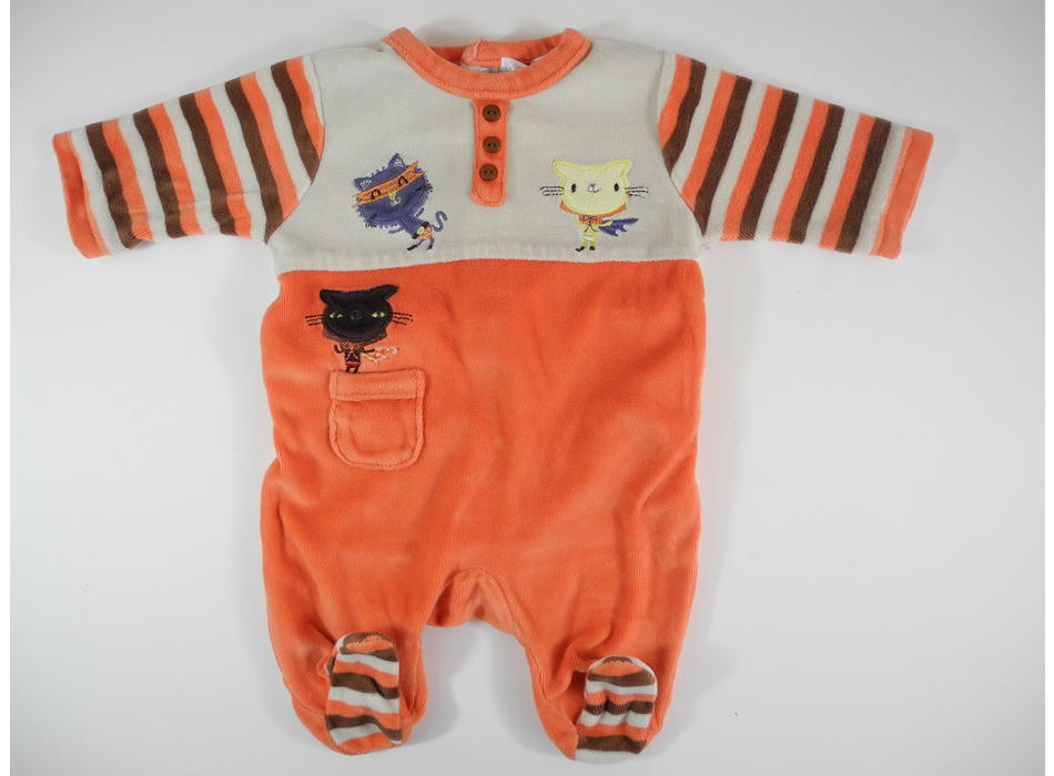 Pyjama velours chats - Kitchoun - Pyjamas | Mon Petit Doudou