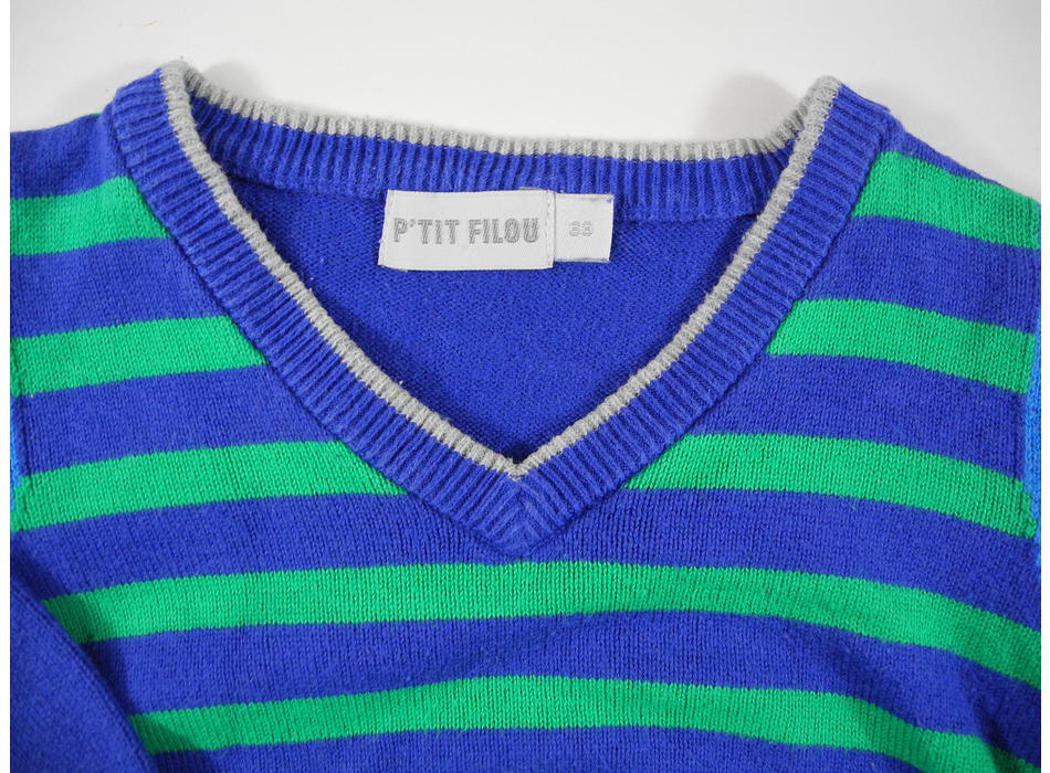 Pull bleu vert - P'tit Filou - Pulls | Mon Petit Doudou